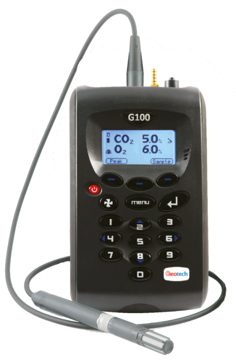 Geotech G100 gas analyzer CO2 + O2 + RV - Laboratorium-apparatuur.nl